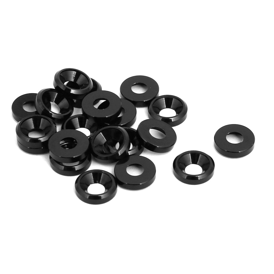 M3 Aluminium Alloy Cup Head Engine Bay Fender Bumper Washer Black 20pcs m3-aluminium-alloy-cup-head-engine-bay-fender-bumper-washer-black-20pcs