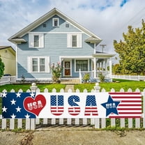 ASKETAM 4th of July Large Banner 120"x20" Independence Day Yard Sign ...