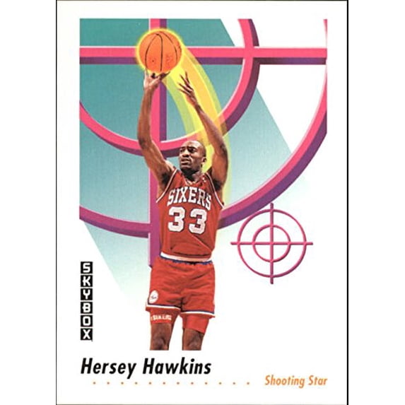 1991-92 SkyBox #593 Hersey Hawkins SS NBA Basketball Trading Card ...