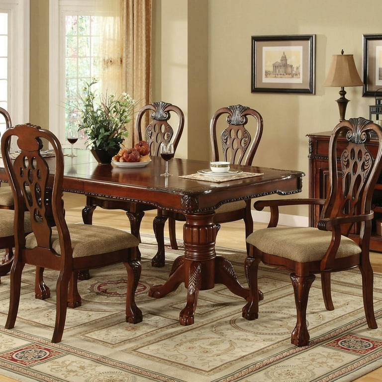 Queen Anne Cherry Dining Room Set