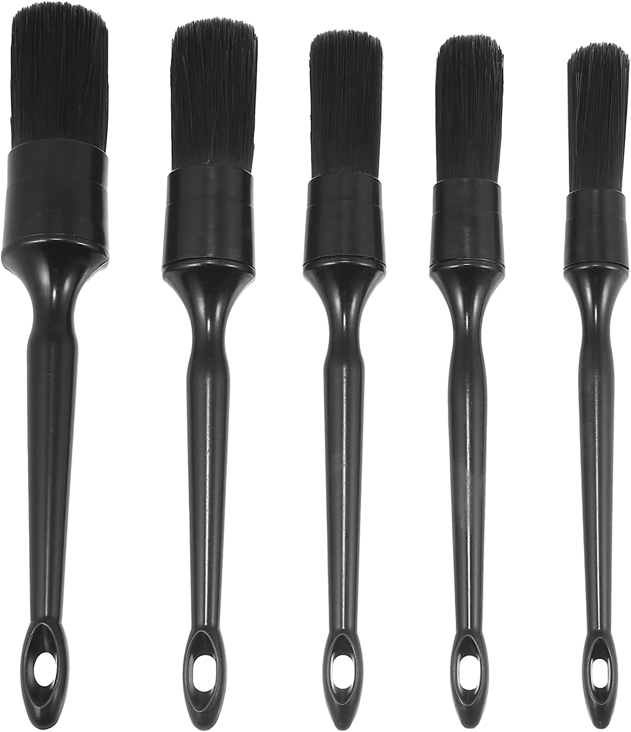 5Pcs Car Detail Brush Wash Auto Handle Detailing Cleaning Kit Engine ...