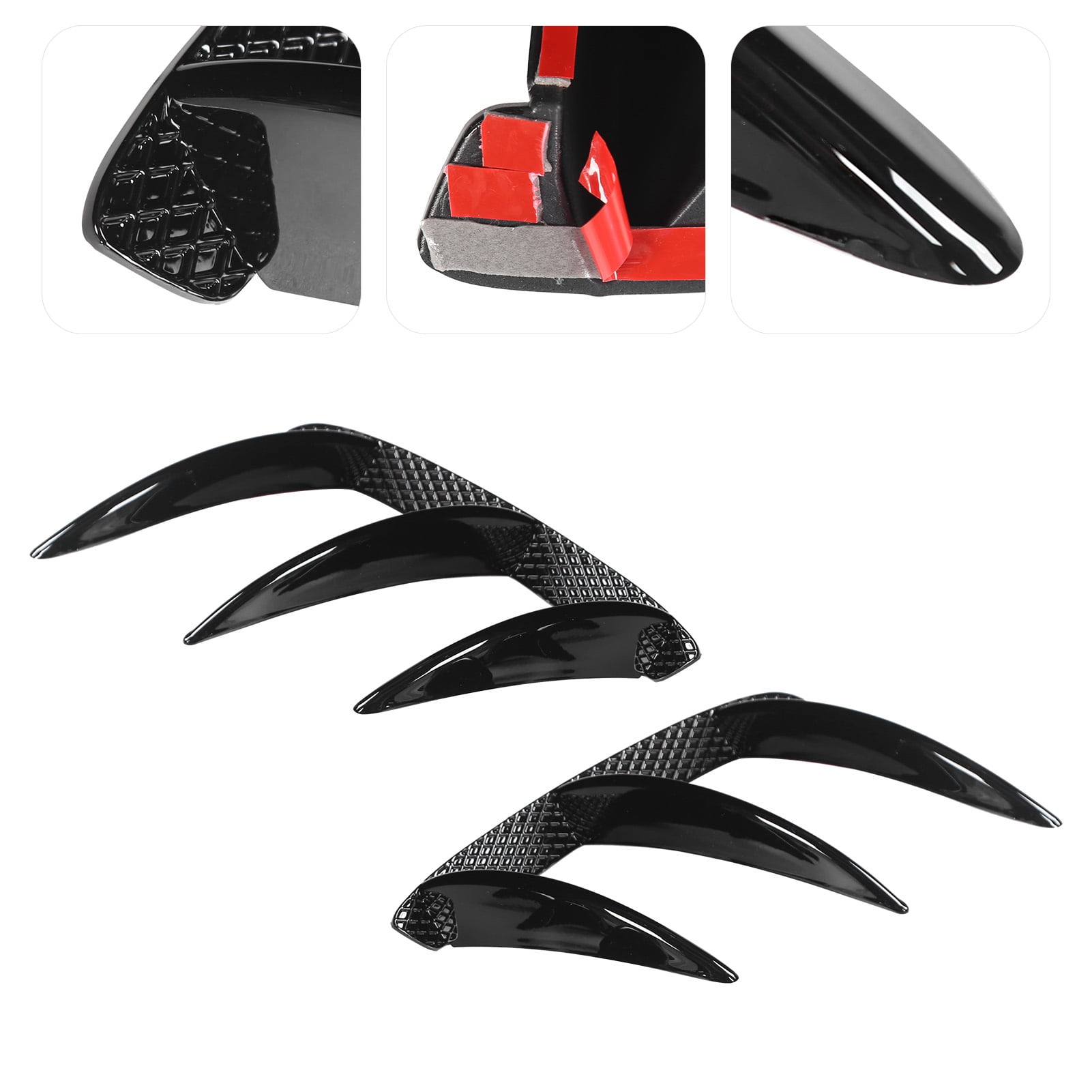 Buy Car Rear Lip Bumper Canards Vent Rear Bumper Canard Replacement Car ...