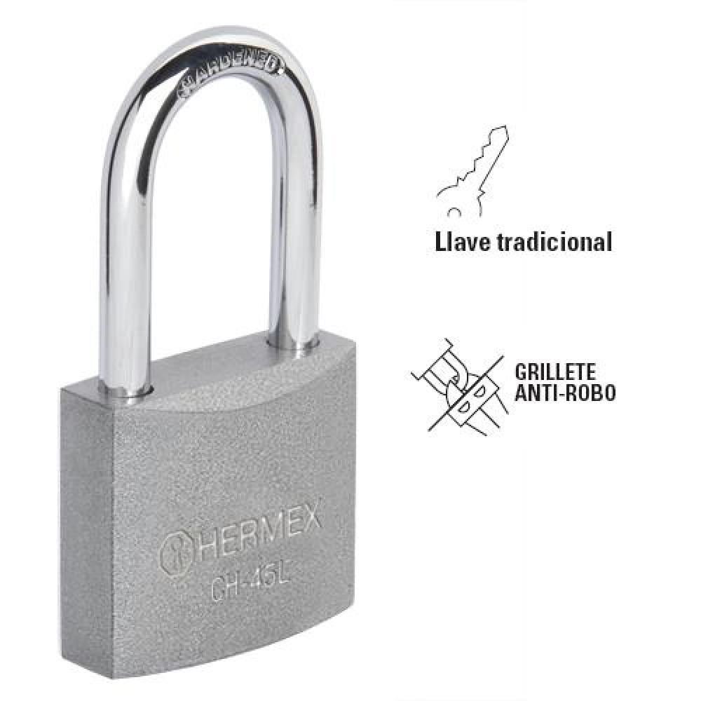 Candado de HIERRO Hermex CH-45L 45 mm largo TRADICIONAL | Walmart en línea