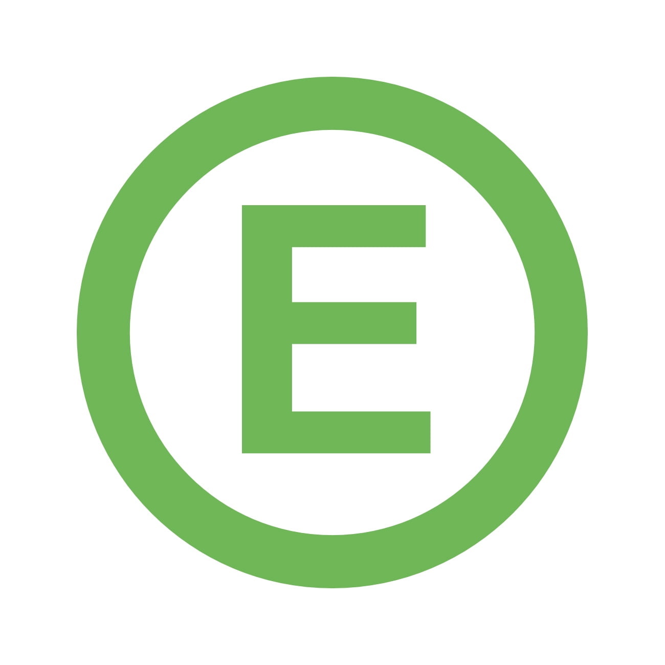 E Sticker Decal Die Cut - Self Adhesive Vinyl - Weatherproof - Made in ...