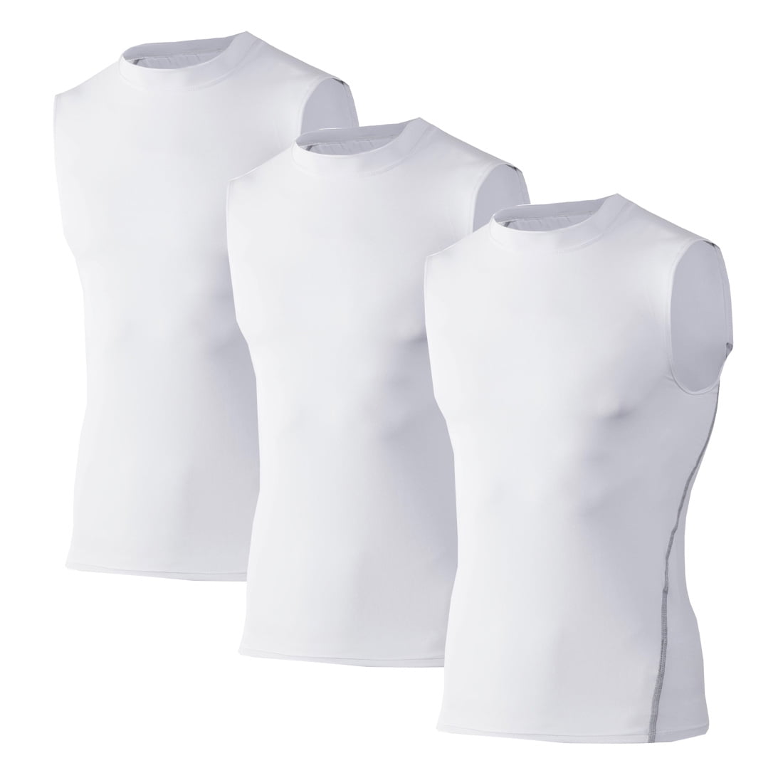 Men's 3 Pack Tank Tops Compression Sleeveless Shirts Baselayers Quick ...