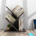 Small Bookshelf with Liting,5-Tier Desktop BookShelf LED for Office ...