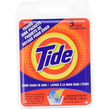 Tide Fresh Laundry Soap, Travel Sink Packets for Clothes Wash, Spill ...