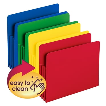 C-Line Write-On Poly File Jackets, Letter Size, Assorted Colors, Pack ...