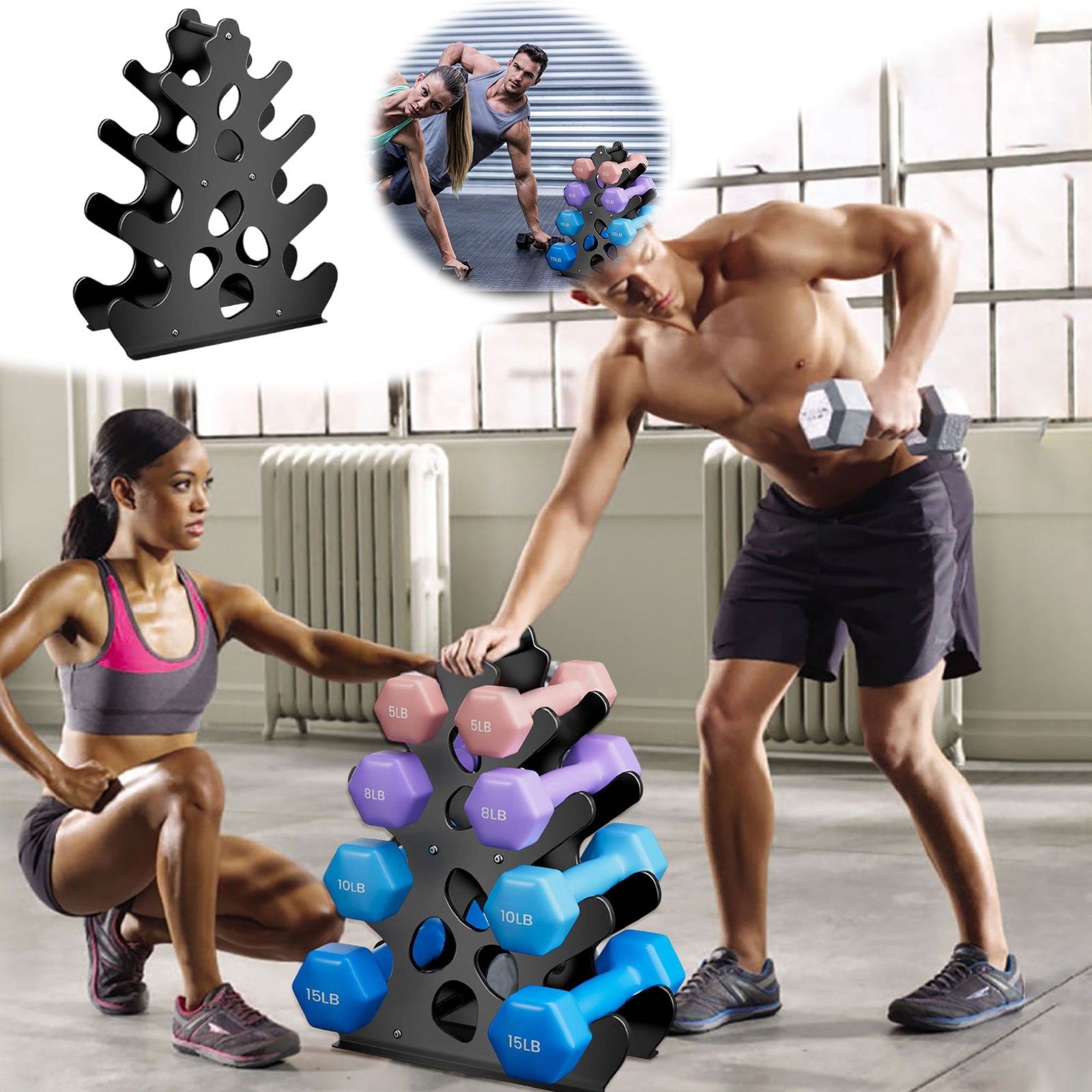 Click here for Hometrendia Metal Dumbbell Rack Stand - Compact A-... prices