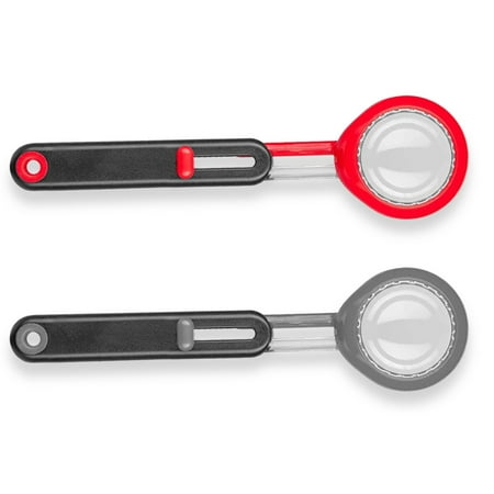 Measuring Spoon with Scale Sugar Adjustable Scoop Gauge Portable Dry ...