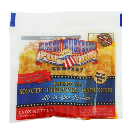 Great Northern Popcorn 2.5 Ounce All Natural Popcorn Portion Packs Case ...