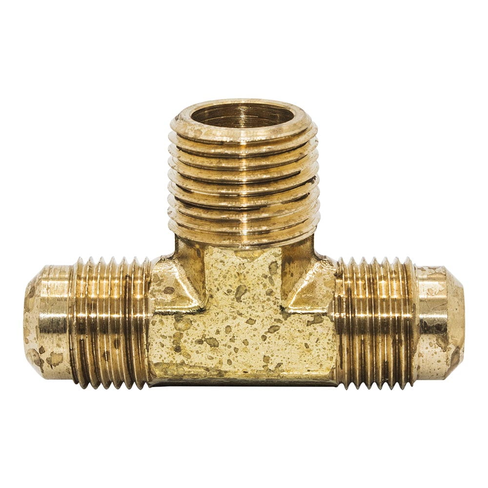 Thrifco 6945011 #45 3/8 Inch x 3/8 Inch Brass Flare MIP Tee - Walmart.com