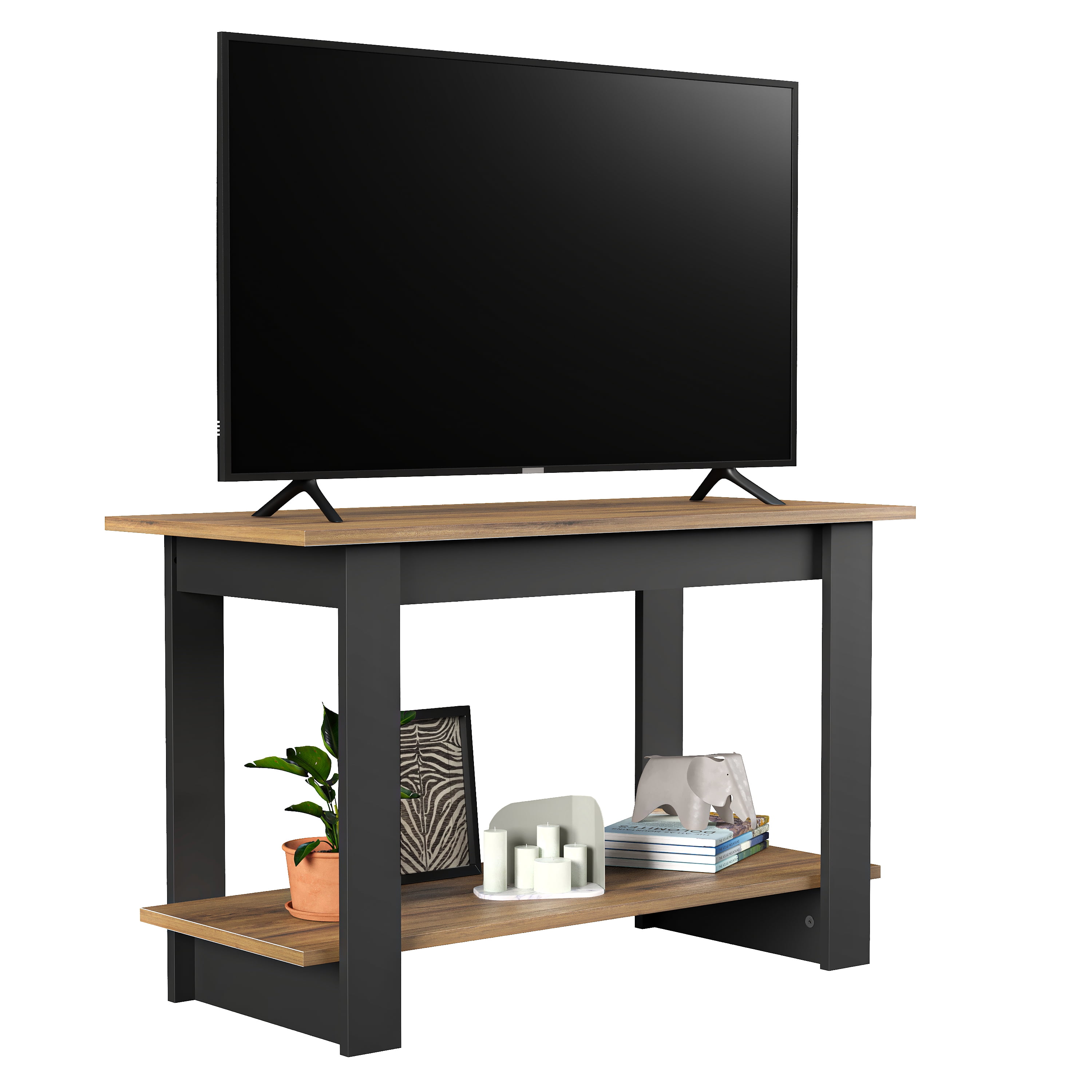 Mueble para tv MORU STREAM Latte y Negro Mueble para sala mesa tv ...