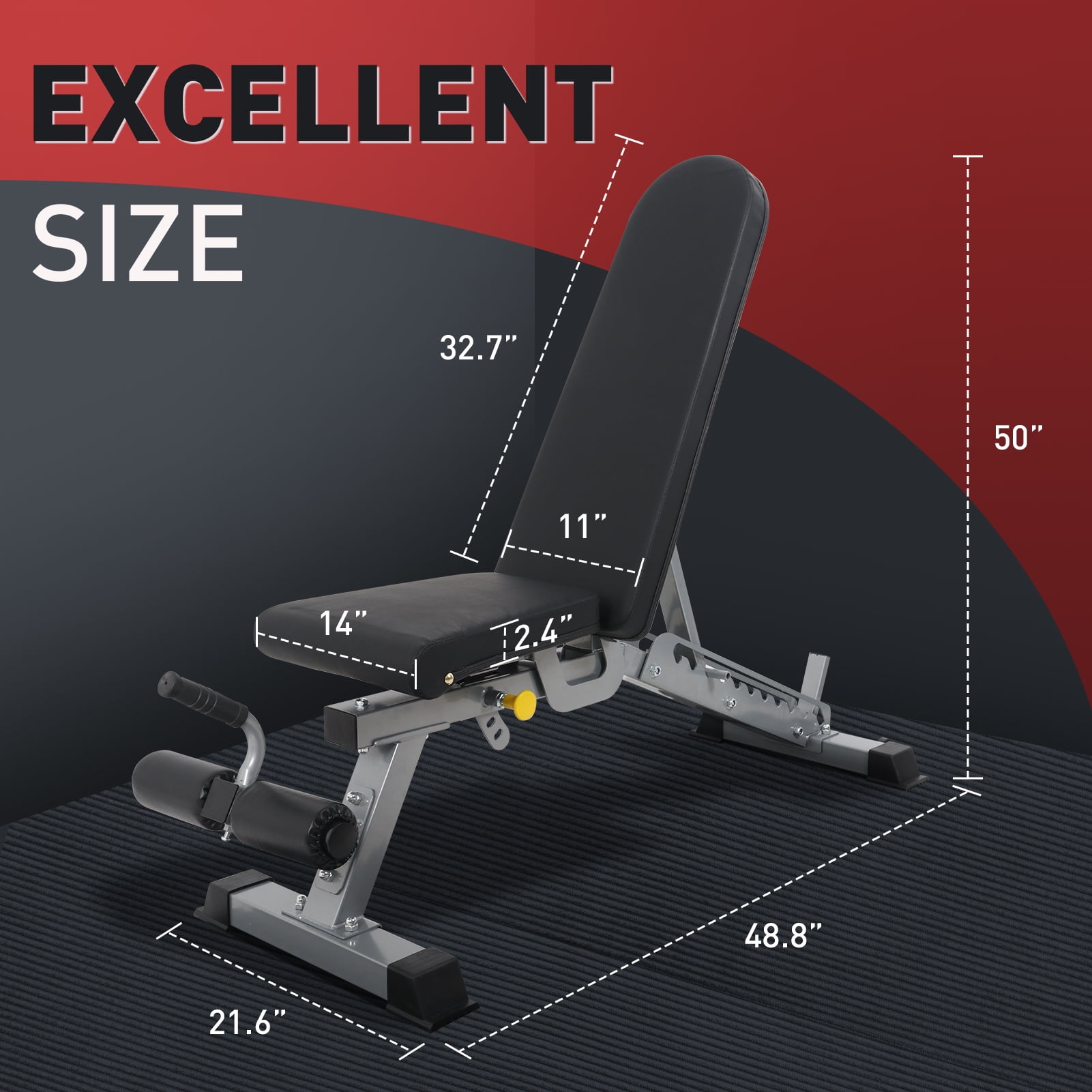 Buy ELEVTAB Adjustable Weight Bench Home Gym, 1000 lbs Capacity, Heavy ...