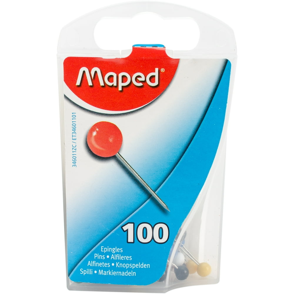 Map Pins 100/Pkg-Assorted - Walmart.com - Walmart.com