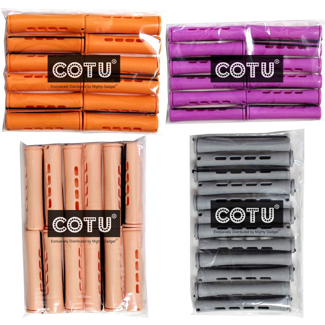 COTU (R) 48 pieces Variety Pack Perm Rods for Hair - Sizes: Small ...