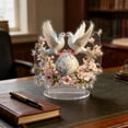 Acrylic Doves with Floral Egg Tabletop Figurine, Romantic Wedding Home ...