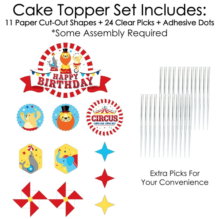 Carnival Themed Cake Toppers