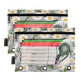 2 Pieces Pencil Bag Binder Pouches 3-Ring Page Turning Folder Pencil ...