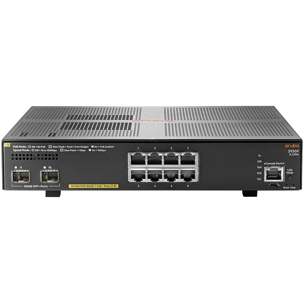 HPE Aruba 2930F 8G PoE+ 2SFP+ Switch JL258A#ABA - Walmart.com