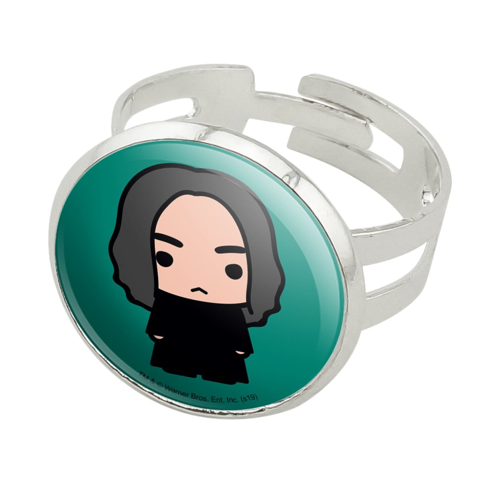 Harry Potter Snape Cute Chibi Character Silver Plated Adjustable ...