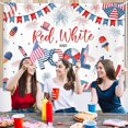 Red White and Pool Party Backdrop 4th of July Pool Party Photography ...
