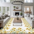 6x9 Area Rugs for Living Room, Yellow Daisy Non Slip Area Rugs for ...