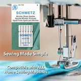 SCHMETZ Microtex Size 80/12 Sharp Sewing Machine Needles 5 Pack for ...