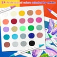 Markers - [24 Dual Tip Brush + Chisel] Coloring Drawing Markers for ...
