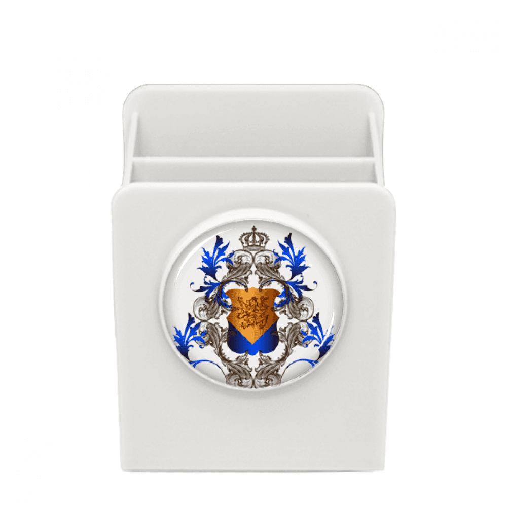 medieval knights of eu crown emblem shield desk pencil holder cup pen ...