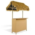 Resenkos Hawaiian Design Outdoor Bar Set, PE Wicker & Acacia Wood, 125 ...