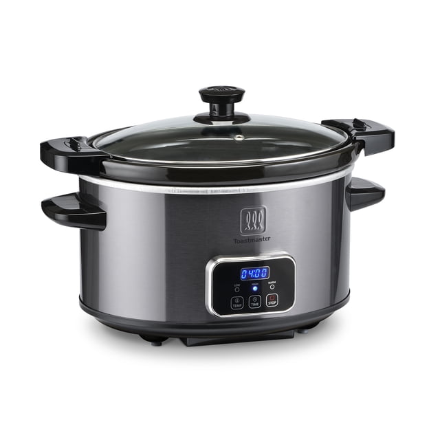 Toastmaster 4-Qt Automatic Digital Slow Cooker with Timer & Locking Lid ...
