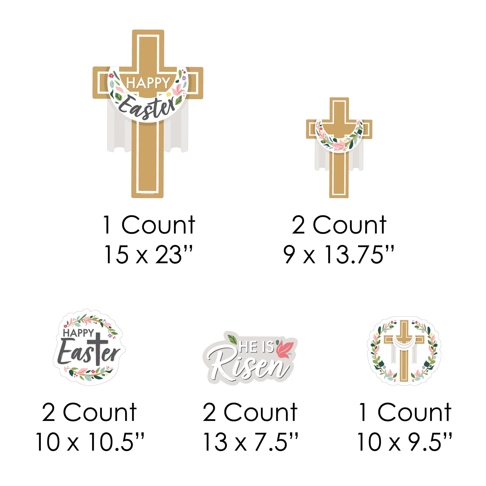 Happy Easter Cross Banner