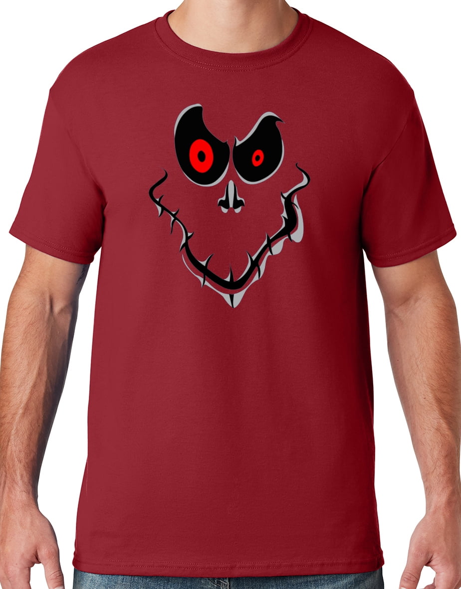 Mens Halloween Ghost Face Scary T-shirt, 5XL Crimson Red - Walmart.com