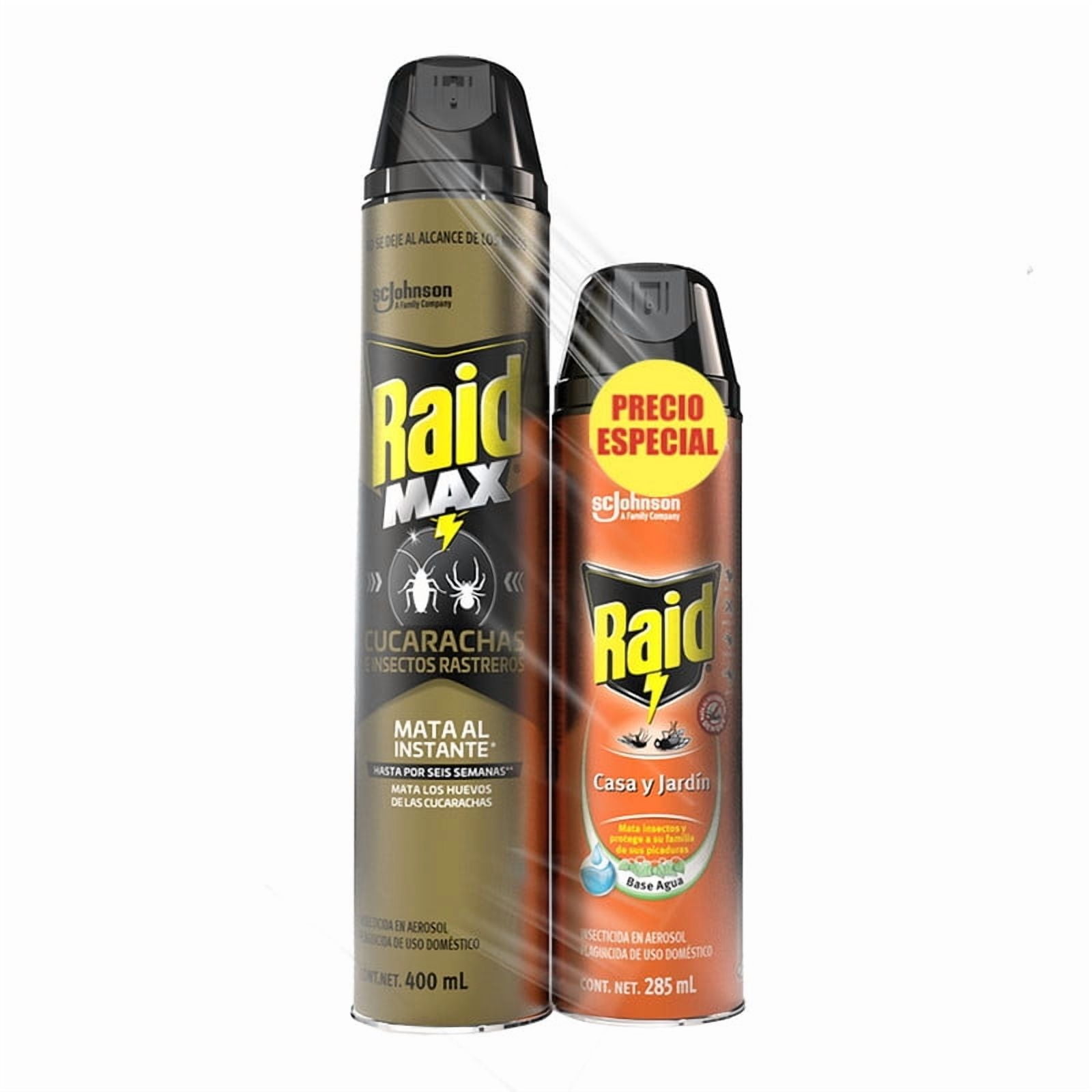 Insecticida Pack Raid Max 400ml + Raid Casa y Jardín 285ml | Walmart en ...