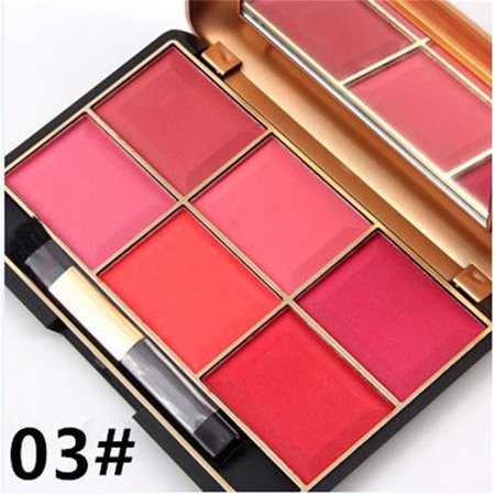 licenbar Pro 6 Colors Large Compact Powder Blush/Cheek Contouring ...