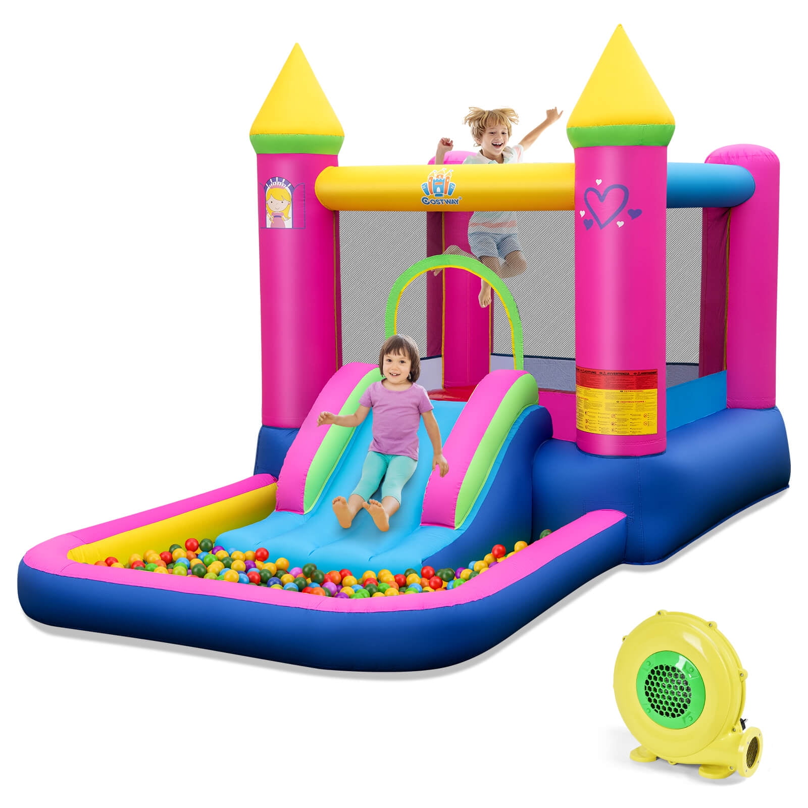 Click here for Costway 4-In-1 Kids Princess-Themed Bouncer With S... prices