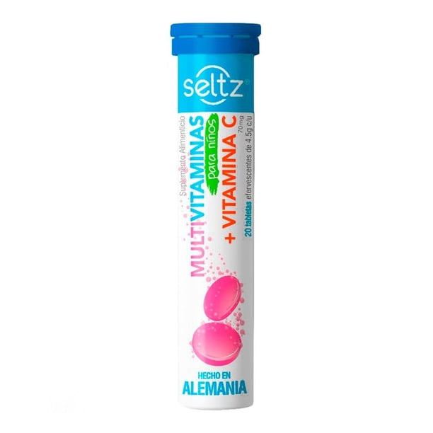 Suplemento alimenticio Seltz 70 mg 20 tabletas efervescentes para niños ...