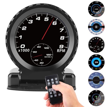 OBD Gauge, One LCD Racing Gauge Reads 13 Driving Parameters ...