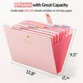 Aesthetic 8 Pocket Accordion File Organizer, Pastels Expanding File ...