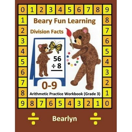 Beary Fun Learning Division Facts 0-9 Arithmetic Practice Workbook ...