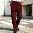 CHEEREAM Mens Stretch Pants Lightweight Breathable Elastic Waist ...