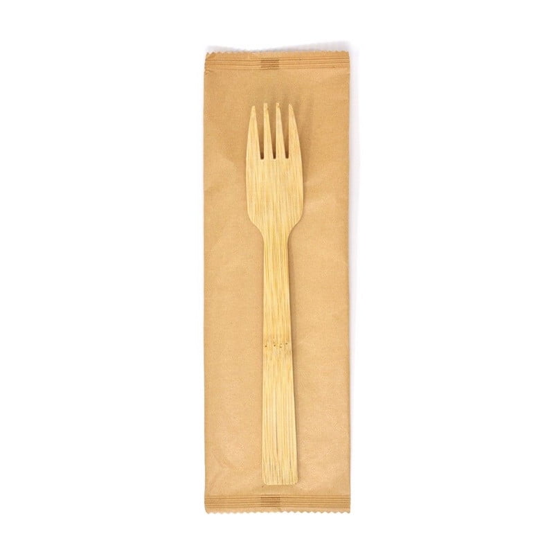 Naturezway Pro 50 Pack Individually Wrapped Bamboo Disposable Forks ...