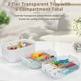 3-Layer Plastic Craft Organizers and Storage Box with Removable Trays ...