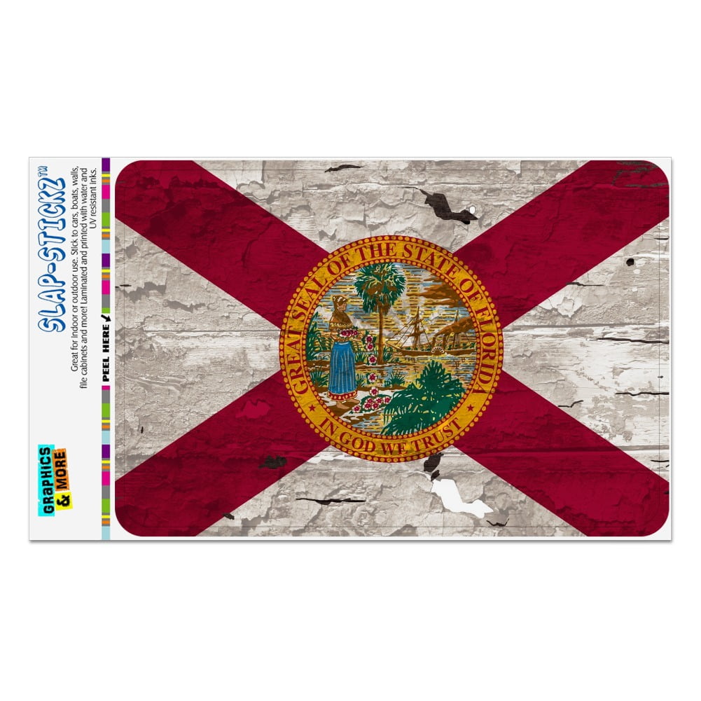 Rustic Florida State Flag Distressed USA Home Business Office Sign ...