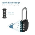 syenll Waterproof 2.2 Inch Long Shackle 4 Digit Combination Padlock ...