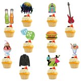 Hegbolke 91Pcs 50s Rock and Roll Birthday Decor - Music Note, Record ...