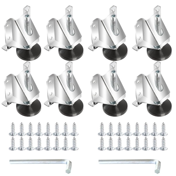 POWERTEC 71136-P2 Adjustable Leg Leveler Kit with Screws and Lock Nuts ...