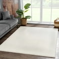 Hauteloom Judy Living Room, Bedroom Area Rug Ivory High Pile 2'3" x 3'9 ...