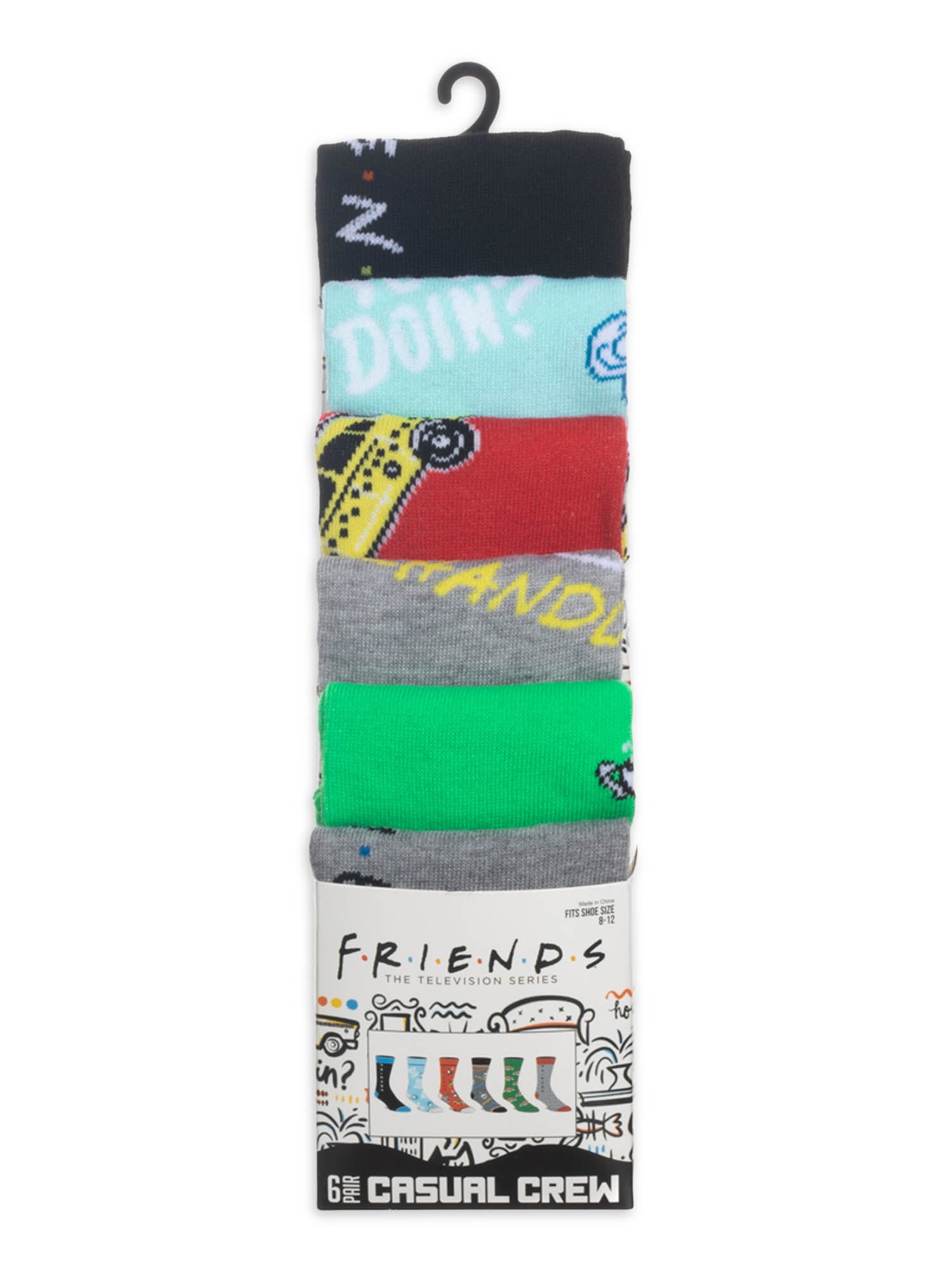 Friends Men's Socks, 6 Pack - Walmart.com